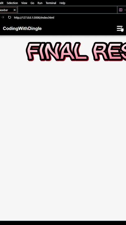 Navbar Animation By Html Css And Javascript😍 Html Css And Js Project Viral Code Editor