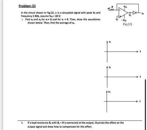 problem 2 in the circuit shown in fig 2 vi is a sinusoidal signal