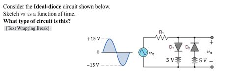 Solved Consider The Ideal Diode Circuit Shown Below Sketch Chegg Com