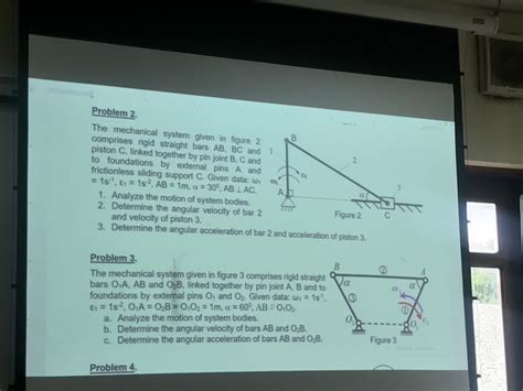 Solved Problem The Mechanical System Given In Figure Chegg