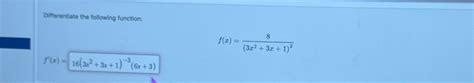 solved differentiate the following
