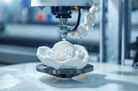 depiction of additive manufacturing 3d printer creating a complex