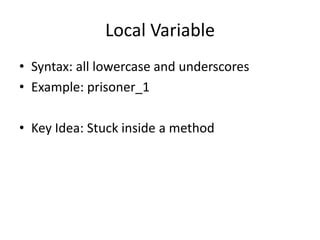 Variable Scope PPTX Programming Languages Computing