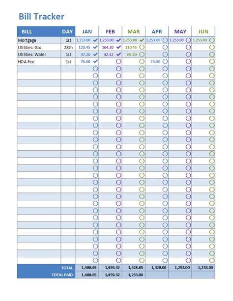 Download Free Bill Tracker And Invoice Tracker Excel Template