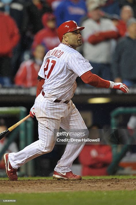 Placido Polanco Of The Philadelphia Phillies Bats During Game Two Of News Photo Getty Images