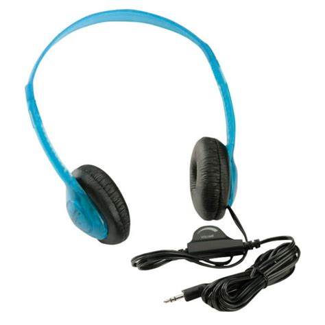 Califone 3060av Bl Lightweight On Ear Stereo Headphone With Inline Volume Control 3 5mm Plug