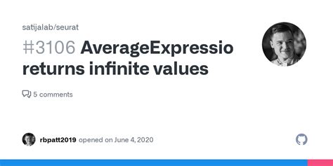Averageexpression Returns Infinite Values · Issue 3106 · Satijalabseurat · Github