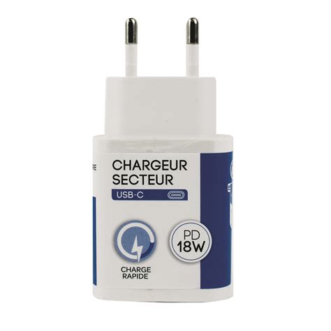 Chargeur Secteur Charge Rapide Usb C Pd W Pas Cher Carter Cash