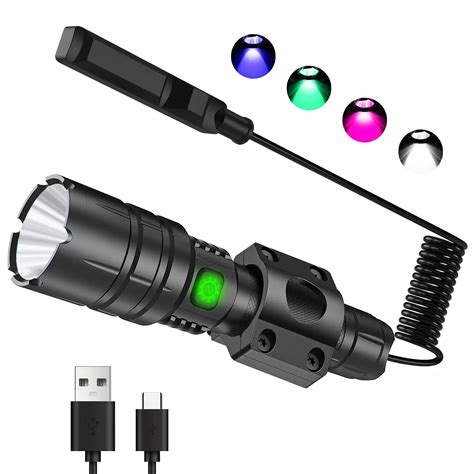 Viridihome Tactical Flashlight 1600 High Lumens Matte Black Led Flashlights With Mlok