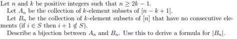Solved Let n and k be positive integers such that n≥2k−1. | Chegg.com