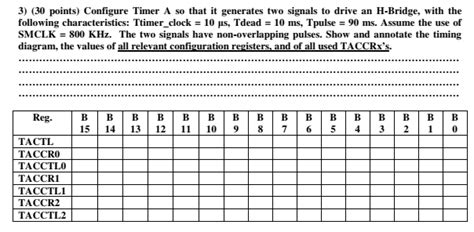 Points Configure Timer A So That It Generates Chegg