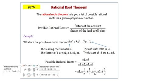 Suec 高中 Adv Maths Rational Root Theorem Pptx Physics Science