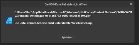 Error Message When Opening An Encrypted Pdf File Desktop Questions