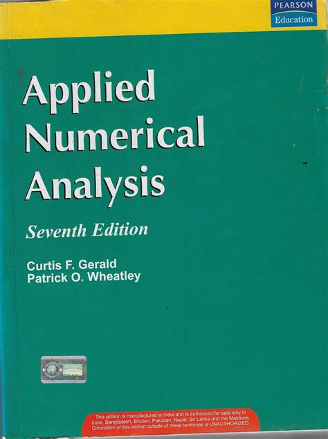 Applied Numerical Analysis New Edition Gerald 9788131717400 Books