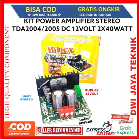 Jual Kit Amplifier Stereo Tda2004 2005 12volt 2x40watt Shopee Indonesia