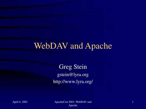 PPT WebDAV And Apache PowerPoint Presentation Free Download ID