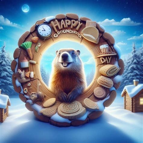 Premium Photo Groundhog Day Background Groundhog Illustration
