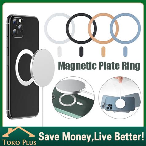 Jual Magnetic Ring Plate Magsafe Metal Wireless Universal For Seri Phone Android Samsung