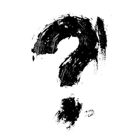 Premium Vector Grunge Style Handdrawn Question Marks With Brush