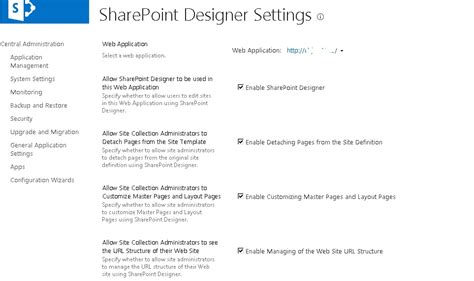 Sharepoint Designer Settings Anil Avulas Microsoft Technical Sharepoint Blog