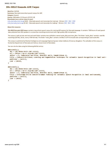 Openslr 126 Pdf Speech Recognition Computer Data