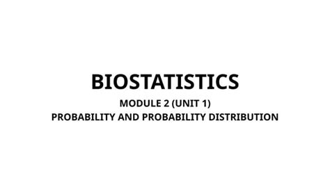 Module 2 Porb And Prob Distribution Pptx