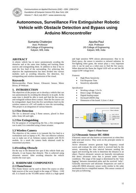 PDF Autonomous Surveillance Fire Extinguisher Robotic Apart From This Live Surveillance