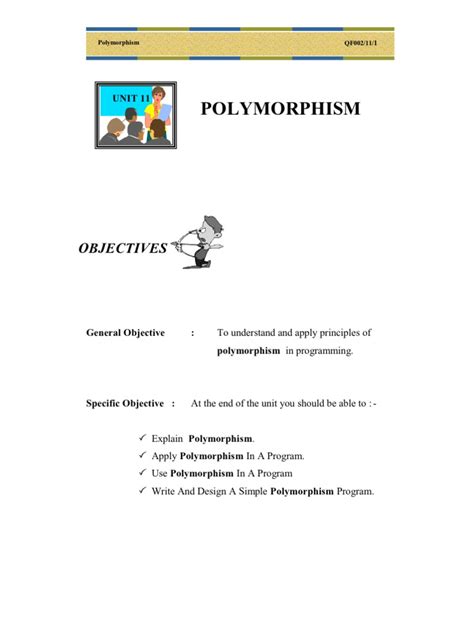 Polymorphism Unit 11 Pdf Inheritance Object Oriented Programming