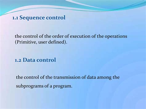Implicit And Explicit Sequence Control With Exception Handling Pptx