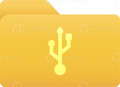 Folder With Usb Connection Symbol Folder Icon 24596236 Png