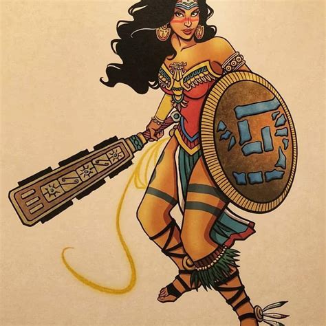 Aztec Women Wallpaper