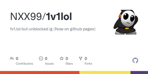 GitHub NXX99 1v1lol 1v1 Lol But Unblocked Ig Now On Github Pages