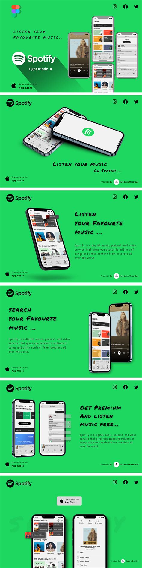 Spotify App Design On Behance