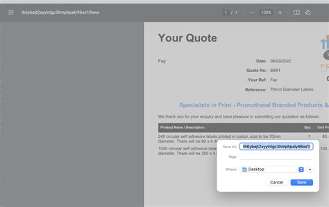 print and download file name not same as saved filename get help