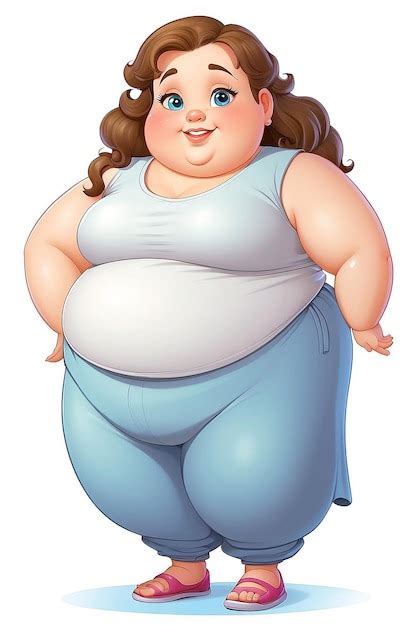 Fotos Desenho Animado Garota Gorda Fundo Branco Fotos De Arquivo Gr Tis De Alta Qualidade