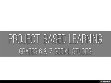 Project Based Learning Pdf
