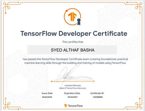 Althaf Basha On Linkedin Tensorflow Globalcertification Machinelearning Deeplearning