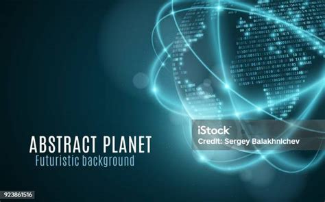 이진 코드에서 세계 지도입니다 미래 행성입니다 빛나는 모호한 네온 라인입니다 추상적인 배경입니다 컴퓨터 프로그래밍 코드입니다 글로벌 네트워크입니다 벡터 일러스트입니다 Eps