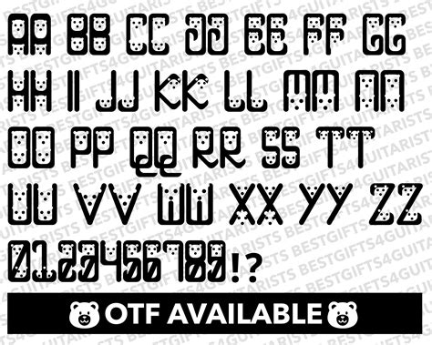 Bear Font Svg Bear Font For Cricut Bear Font Svg Png  Otf Pdf Polar Bear Font Grizzly