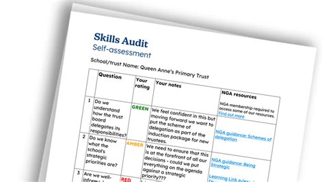 Interactive Nga Skills Audit National Governance Association