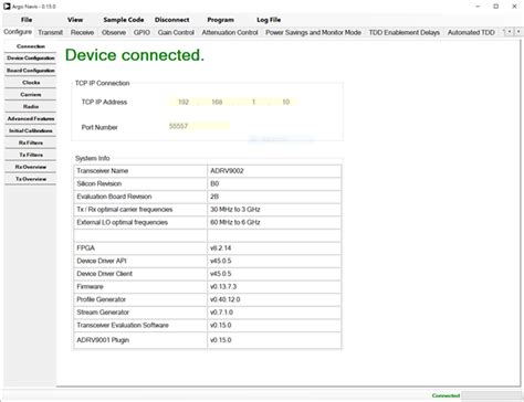 ADRV TES Programing Fails If Frequency Hopping Is Configured Q A TES GUI Software