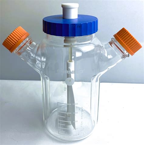 Used Corning Proculture 4500 1l Double Sidearm Spinner Flask 1000ml