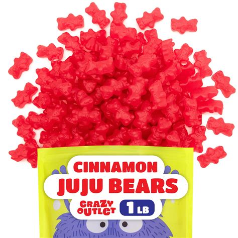 Juju Cinnamon Bears Gummy Bcf26 Candy 1 Pound Bag Old School Chewy
