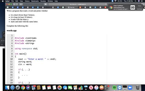 answered write a program that reads a word and… bartleby