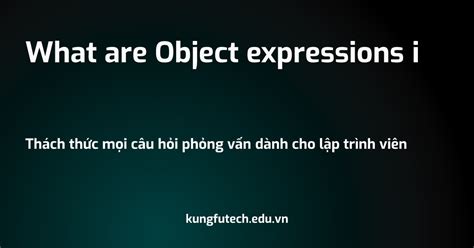 What Are Object Expressions I