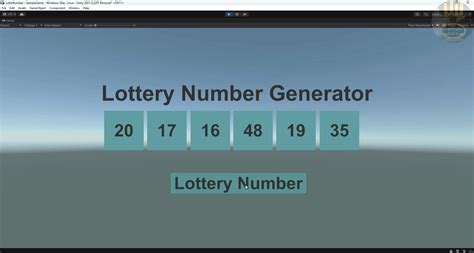 How To Create A Lottery Number Generator Game In Unity Using Random