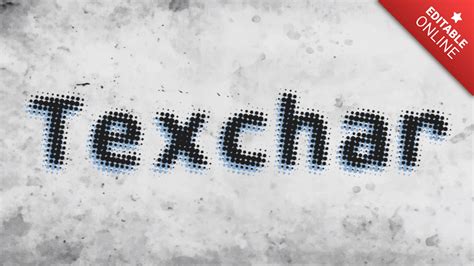 Texchar Halftone Text Effect Generator
