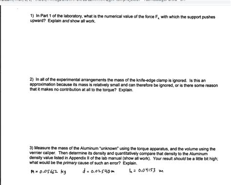 solved laboratory report meter stick data table 11 192 3