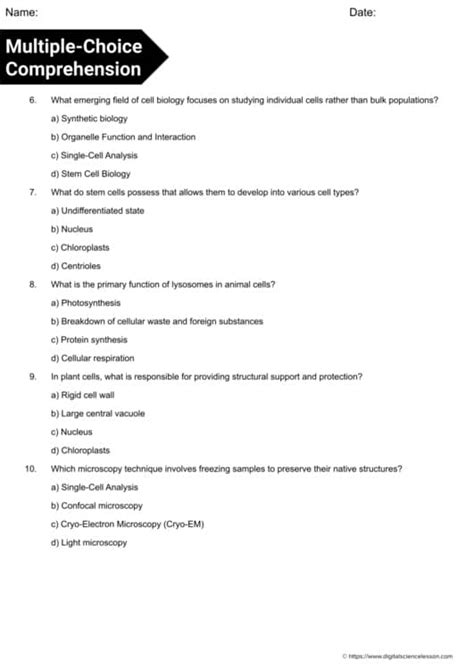 Cell Types And Classification By Digital Science Lesson Tpt