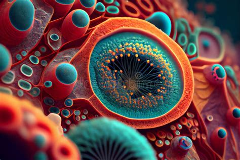 Macro Shot Of Cell Or Molecule Scientific Image Stock Illustration Illustration Of Virus